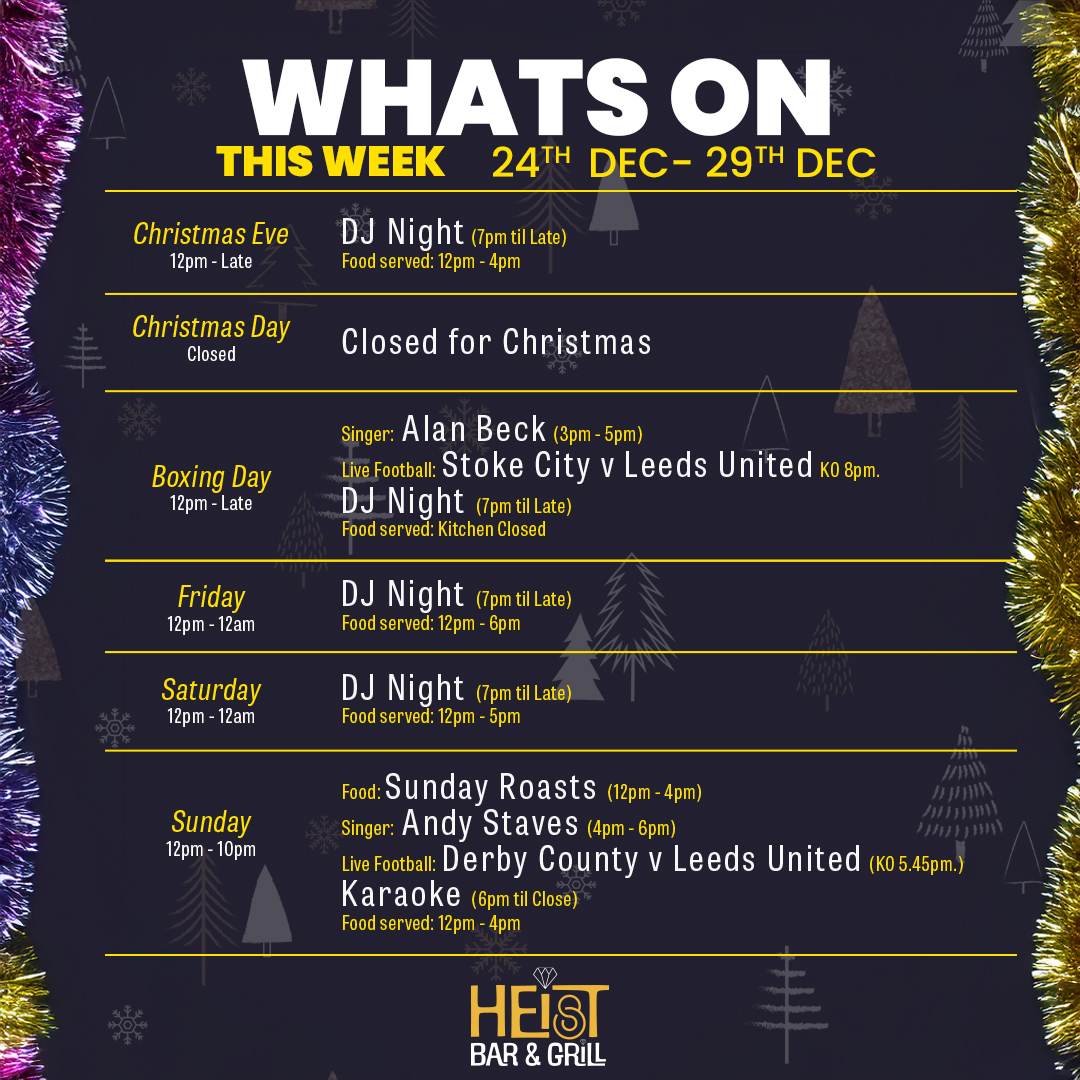 Heist Bar – Bar & Grill Morley